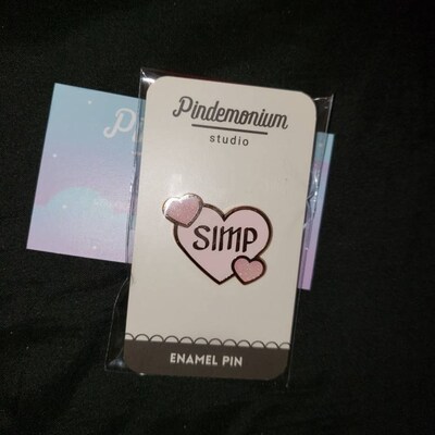 Simp Hard Enamel Pin Badge - Etsy