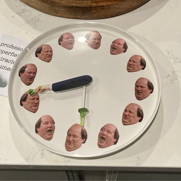 Kevin Malone Broccoli Clock - the Office Funny Gag Gift Decor - Etsy