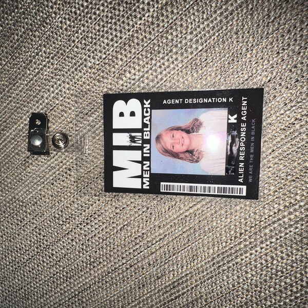Custom MIB Men in Black ID Badge Costume Add Your Name and Picture - Etsy