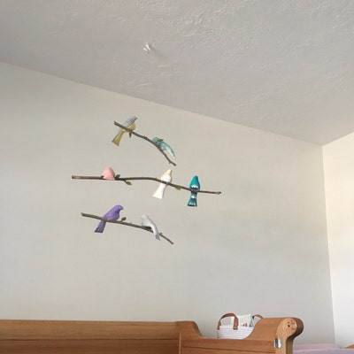 Custom Bird Mobile Choose Your Colors Baby Crib Mobile Bird Nursery ...