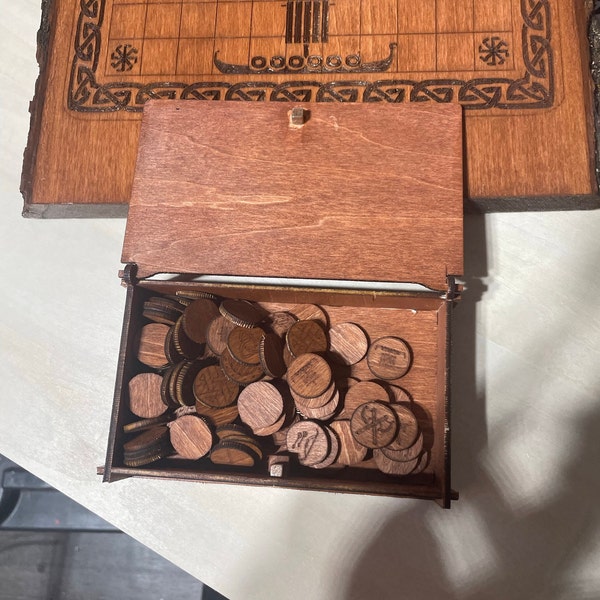 20 Custom Two-sided Laser Engraved Game Wood Tokens - Etsy