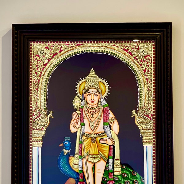 Shanku Chakra Naamam Garuda Hanuman Hindu Home Decor Wall Panel Wooden ...