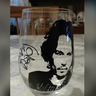 Bruce Springsteen Hand Painted Stemless Wine Glass - Etsy