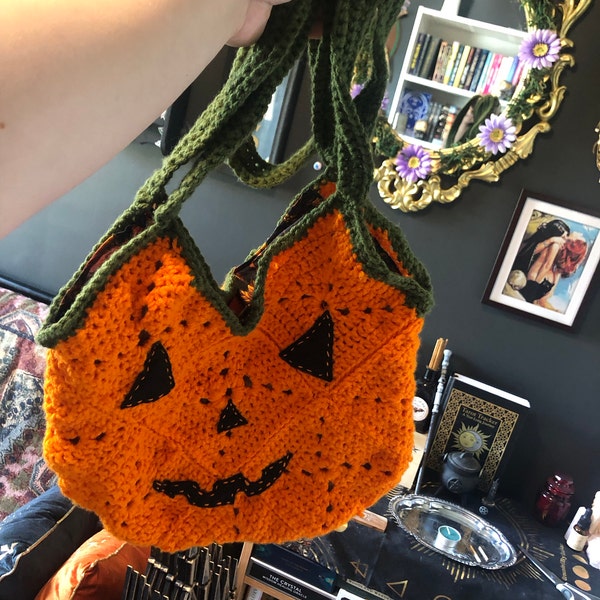 PATTERN- Jack-o-lantern Crochet Bag - Etsy