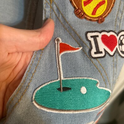 Golf Cart Patch Iron On, Preppy Pink Chenille Patch, Trendy Patch, Golf ...