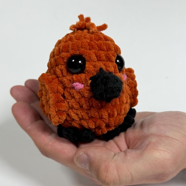 Low Sew Mini Crow Crochet Pattern , Amigurumi Small Cute Raven Crochet ...