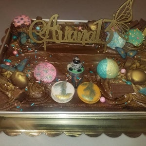 Fairy Cake Topper, Scroll Cake Topper, Magical Birthday Cake Topper ...