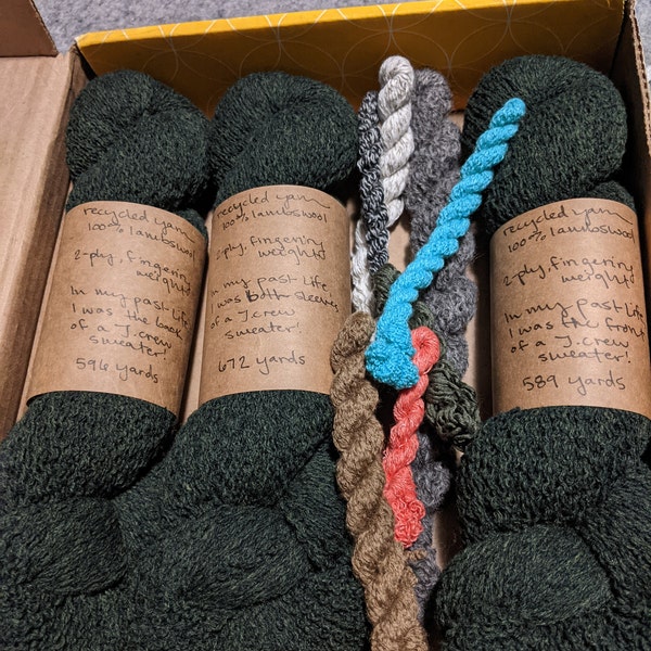 Fuchsia Pink Linen / Cotton Recycled Yarn - 1,766 Yards (chainette ...