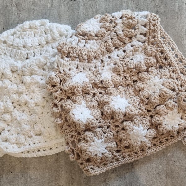 Daisy Square Bonnet Crochet Pattern - Etsy
