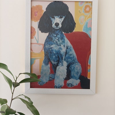 Pop Art Poodle Poser, Funky Colorful Dog Print, Fashion Poodle ...