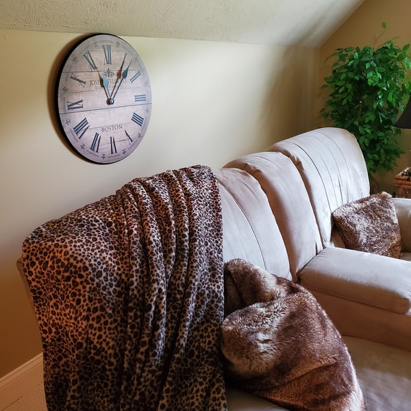 Barnwood Tan Wall Clock, 8 Sizes!!, EXTRA Quiet Mechanism, Lifetime ...