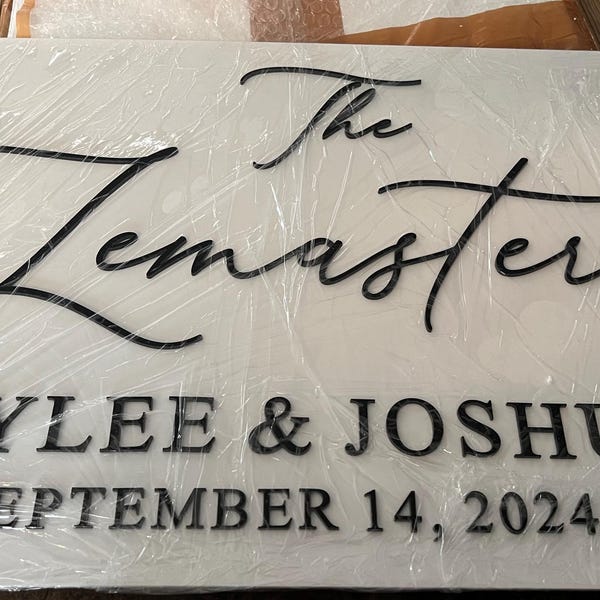 Personalized Gold Welcome Sign, Last Name Welcome Sign, Wedding Welcome ...