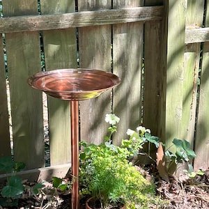 Pure Copper Bird Bath - Etsy