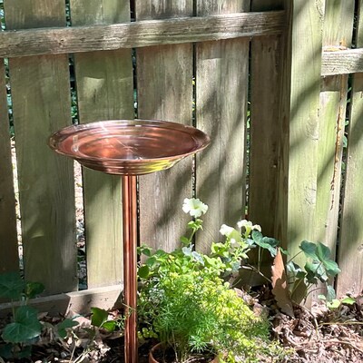 Pure Copper Bird Bath - Etsy