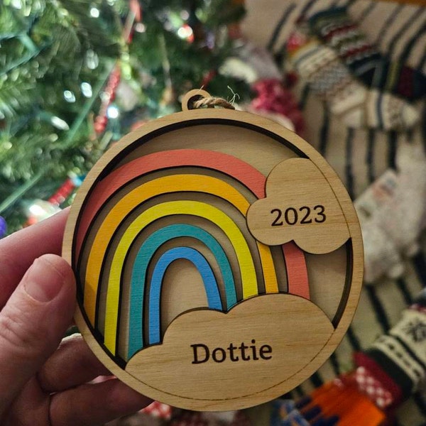 Personalized Christmas Scene Ornament, Holiday Ornament, Christmas Tree Ornament, Mountain ...