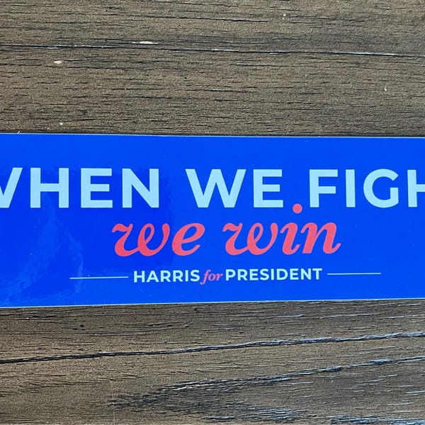 HARRIS for PRESIDENT Bumper Sticker Kamala Liberal Democrat Progressive ...
