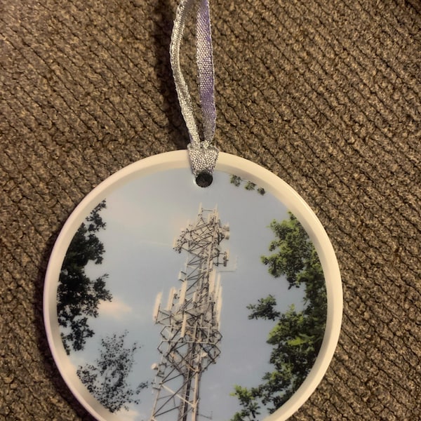Communications Cell Tower Climber or Tech Ceramic Christmas Tree ...