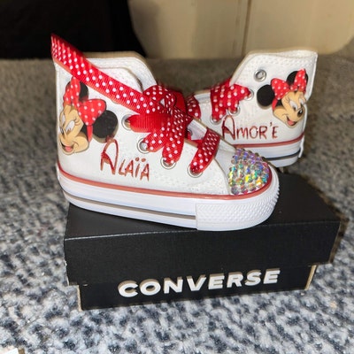 Minnie Mouse Bling Shoes, Minnie Mouse Red Sneakers Shoes, Minnie Mouse ...