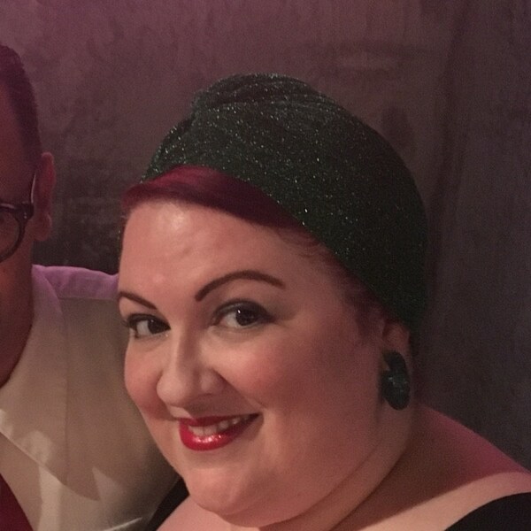 Stunning Gray Turban With Big Silk Flower, Glamorous Headpiece, Fashion ...