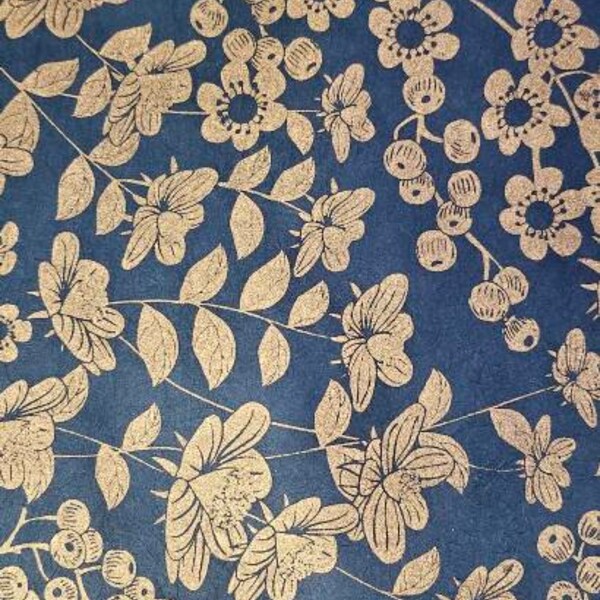 Lokta Paper Sheet - Art Deco - Black | Decorative Paper | Collage ...