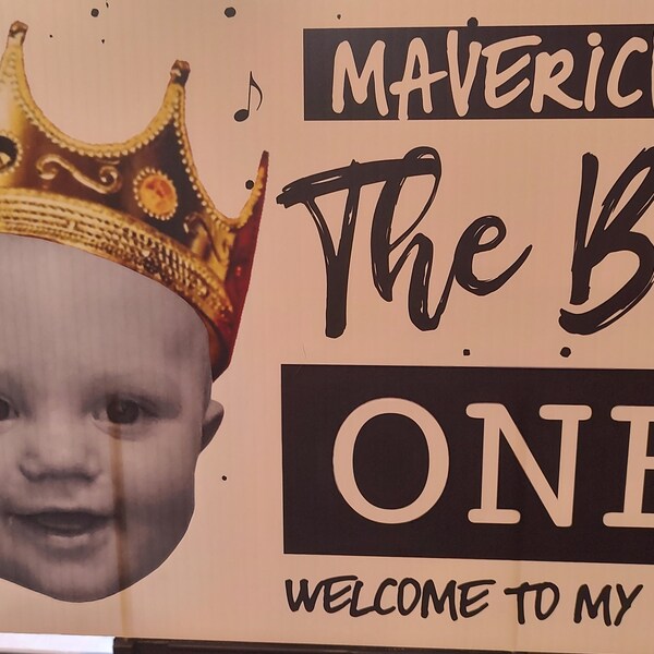 Big One Welcome Party Sign, Big One First Birthday Sign, Big One Yard ...
