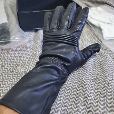 Leather Gloves for Power Rangers Kamen Rider Cosplay/long Gauntlet/top ...