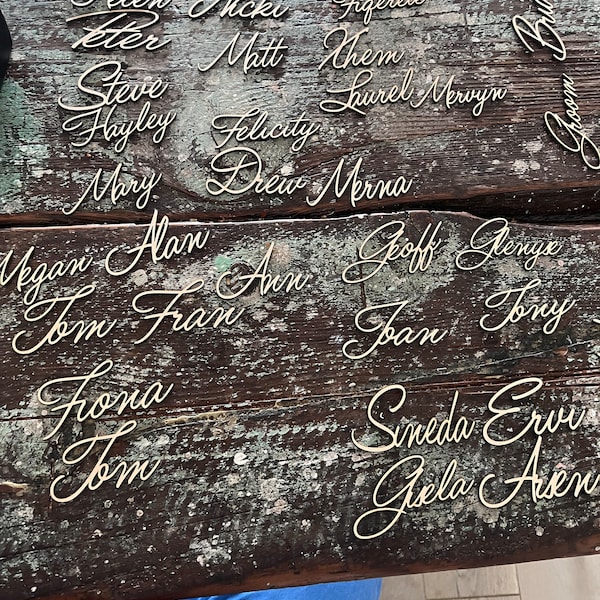 MDF Laser Cut Names | Wedding Place Names | Table Decoration | MDF ...