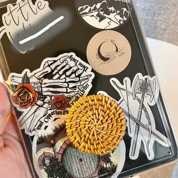 Rattan Popsocket/kindle Grip - Etsy