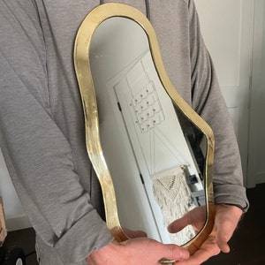 Irregular Golden Mirror Gold Mirror Brass Mirror Handmade - Etsy