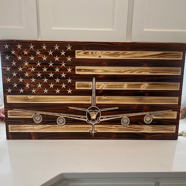 Wooden Air Force C17 Plane Flag Sign USA - Etsy