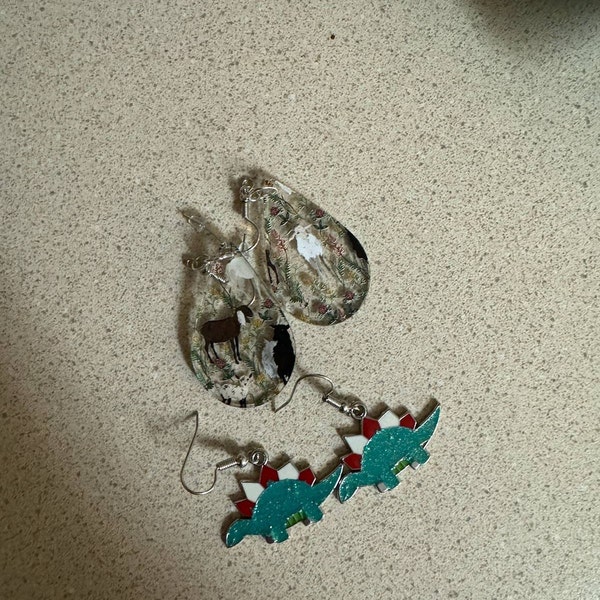 Goat Earrings: Laser Cut Acrylic Goats, Baby Goats, Kids, Farm, Animals ...