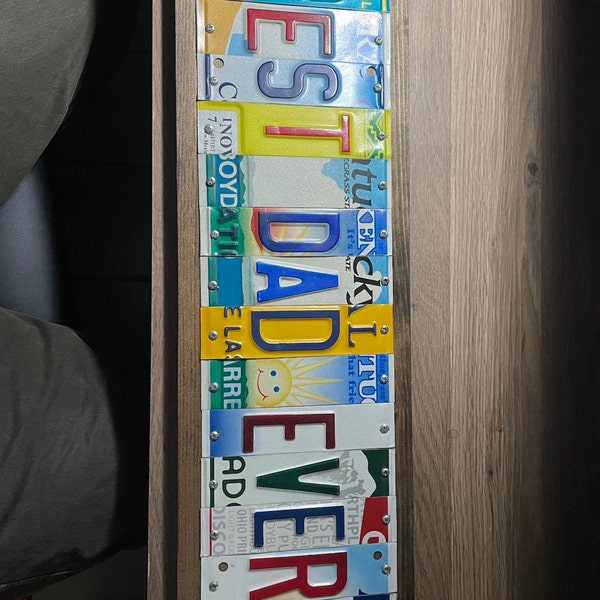 Father's Day Gift, Unique License Plate Signs, Best Dad Ever, Number ...