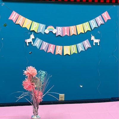 Pastel Rainbow Flag Banner Pastel Rainbow Party Banner Pastel Rainbow ...