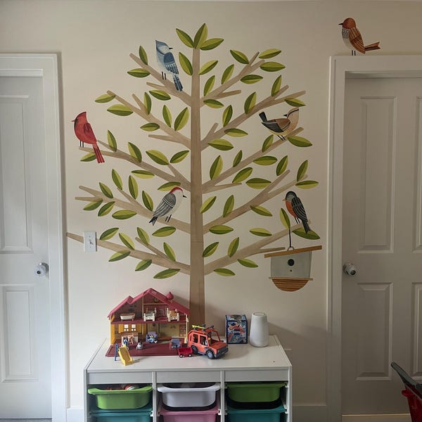 Feather Tree Kit - Fabric Wall Decal - Feather - Mej Mej - Etsy