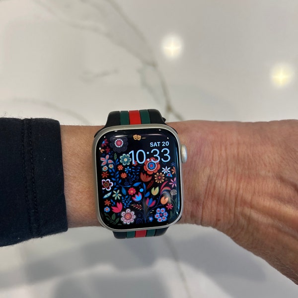 Apple Watch Wallpaper, Minimalist Tropical Leaf, Apple Watch Face ...