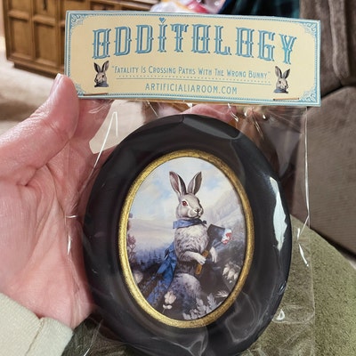 Curiosity Cabinet Hanging Chain Sign Vintage Cabinet Small Framed Print ...