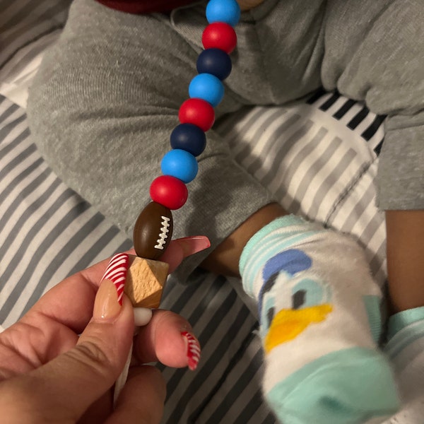Dallas Cowboys Toy Collection Pacifier Clip Rattle Toy Go Cowboys Baby ...