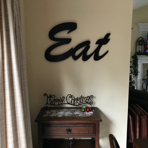 Eat Custom Sign Metal Wall Art Home Decor Handmade Choose 13, 17, 24 or ...
