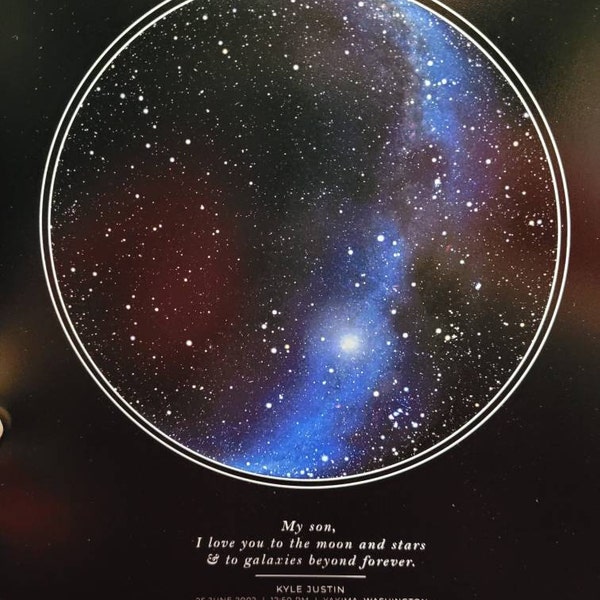 Personalized Star Map Gift | Night Sky Print | Custom Star Chart | Star ...