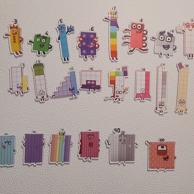 Magnetic Numberblocks Sets, 1-10, 11-20, 30-100, Waterproof, Math ...
