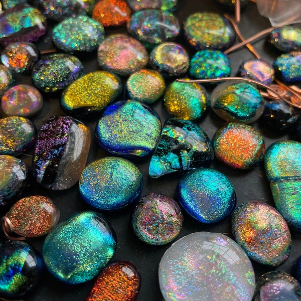 Dichroic Tiny Tiles Jewelry Mosaic - Etsy