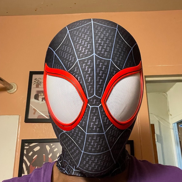 Black Spiderman Mask,tobey Maguire Spiderman Mask With Faceshell Lenses ...