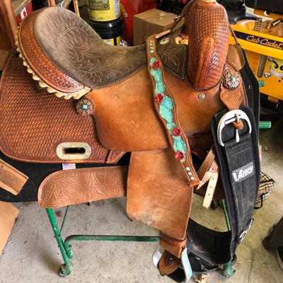 Copper Turquoise Concho Saddle Set SSW141 - Etsy