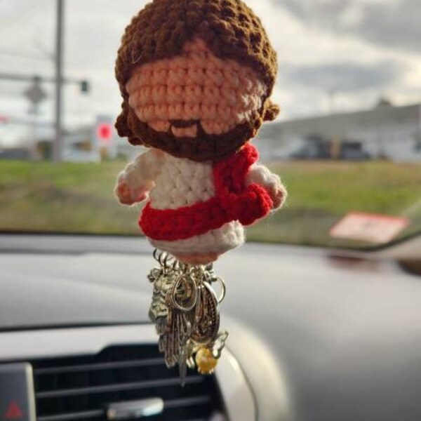 Crochet Mini Jesus Keychain/hanging, Birthday Gift - Etsy