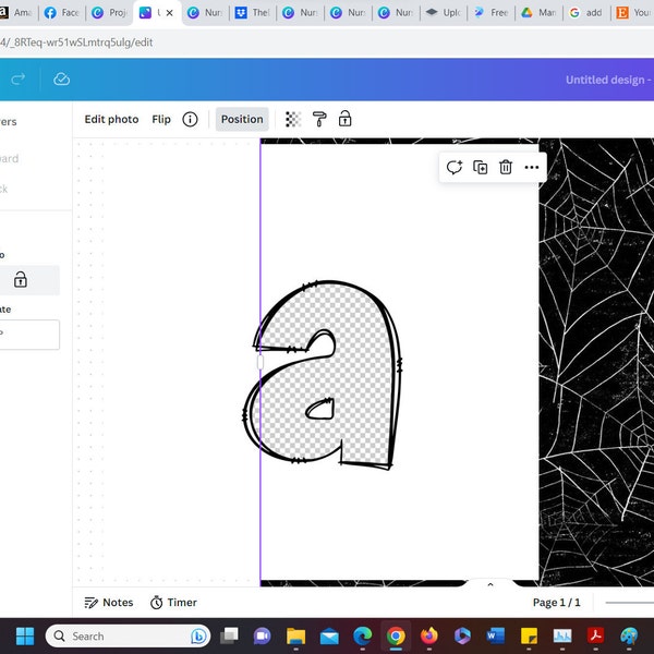 Uppercase Customizable Doodle Alphabet for Canva Fill Your Own Design ...