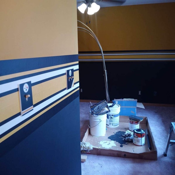 Pittsburgh Steelers Superstripes NFL Team Wallpaper Border - 12inch - Etsy