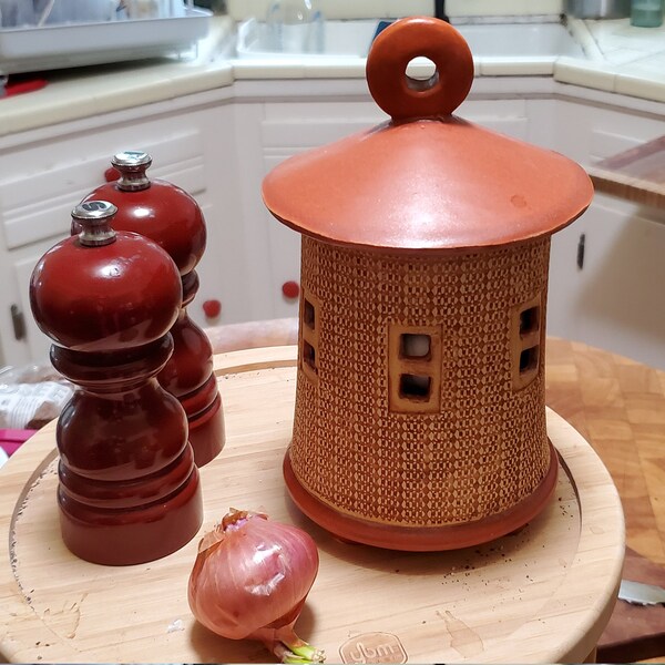 Tall Geometric Vase Shaped Like a Dreamtime Seaside Villa - Etsy