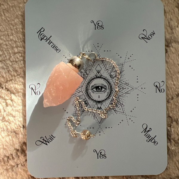 Intuitively Chosen Pendulum With a Divination Card - Etsy