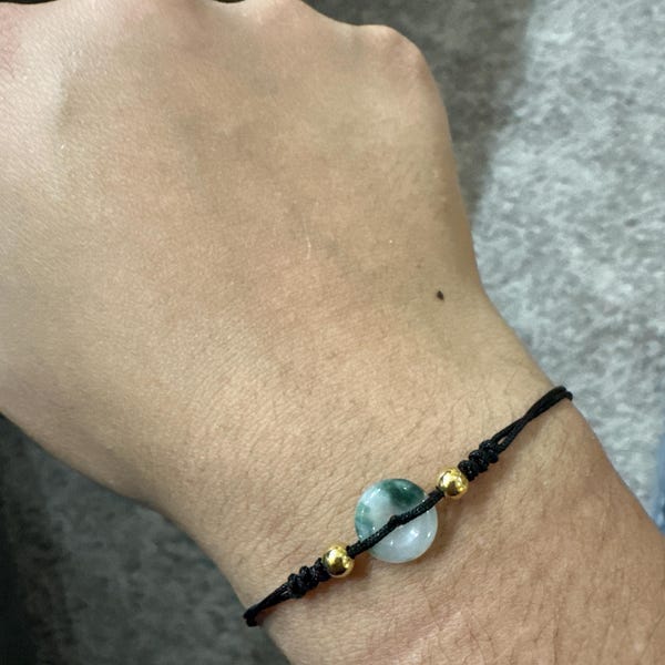 Tiny Green Jade Bracelet for Girl Red String Jade Bracelet Christmas ...