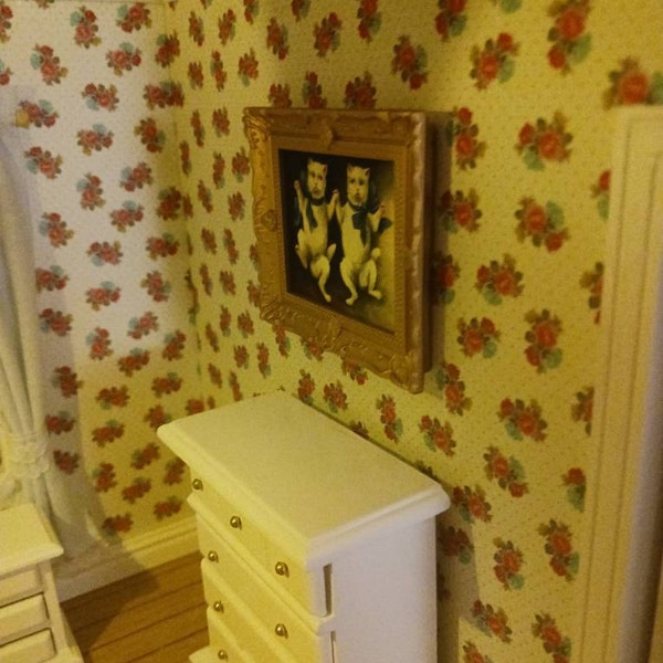 Horse and Dogs Miniature Dollhouse Art Picture 1729 - Etsy